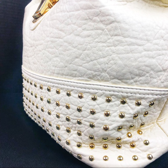 Bags | Newstunning Ivory Gold Studded Premium Backpack | Poshmark